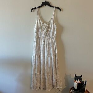 Me 2 Magic | Dresses | Me 2 Magic Anthropologie Boho Maxi Dress Ivory ...